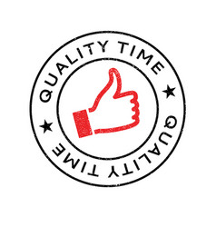Quality time rubber stamp Royalty Free Vector Image