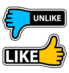 Like unlike sign Royalty Free Vector Image - VectorStock