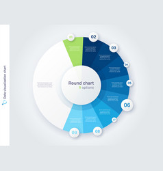 Modern round design template for infographics Vector Image