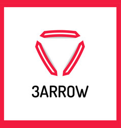 Colorful looping triangle logo sign symbol icon Vector Image