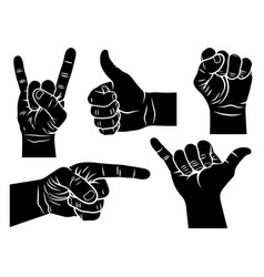Hand signals Royalty Free Vector Image - VectorStock