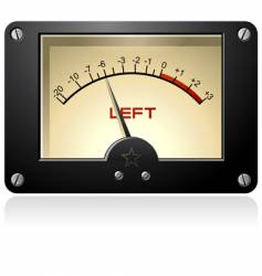 Analog electronic vu meter Royalty Free Vector Image
