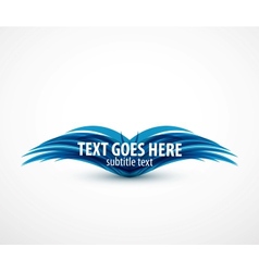 Abstract wave text line Royalty Free Vector Image