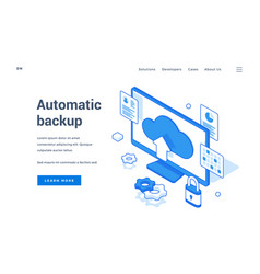 Web banner for innovative automatic backup Vector Image