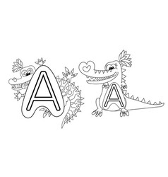 Cartoon safari animals coloring page Royalty Free Vector
