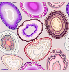 Seamless pattern with geode and agate cuts Vector Image