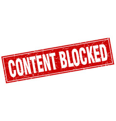 Content blocked square stamp Royalty Free Vector Image