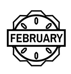 February rubber stamp Royalty Free Vector Image