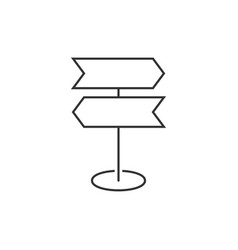 Drawing of blank empty road sign on highway Vector Image