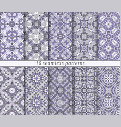 Seamless patterns set Royalty Free Vector Image