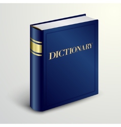 Blue dictionary book Royalty Free Vector Image