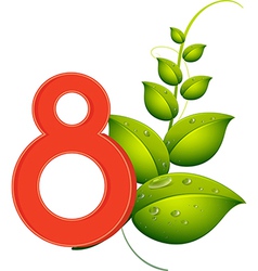 Eight leaves Royalty Free Vector Image - VectorStock