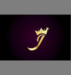 Alphabet letter jc j c gold golden metal metallic Vector Image