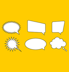 Quote box frame set chat and sticker information Vector Image