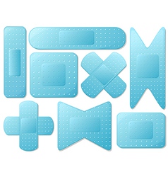 Injured finger with plaster Royalty Free Vector Image