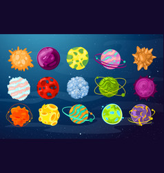 Cartoon colorful space poster Royalty Free Vector Image