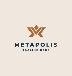 Creative professional trendy monogram m logo Vector Image