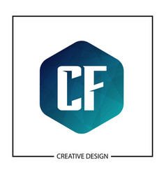 Initial letter fc logo template design Royalty Free Vector