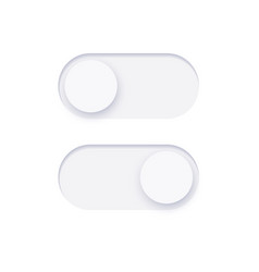 On and off toggle switch buttons material design Vector Image