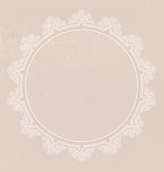Lace frame on pink background Royalty Free Vector Image