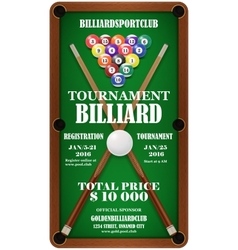 Billiard poster Pool hall - Eight ball Royalty Free Vector