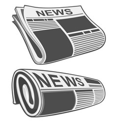 Rolled newspaper Royalty Free Vector Image - VectorStock