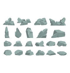 Stones cartoon rock mountains flagstone rocky Vector Image
