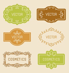 Set linear design elements Royalty Free Vector Image