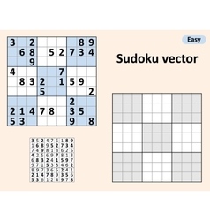 Sudoku kids game cut and paste the pictures cute Vector Image