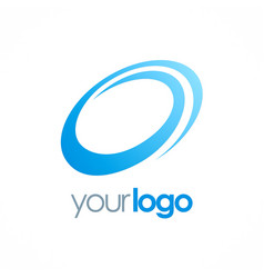 Round circle loop logo Royalty Free Vector Image