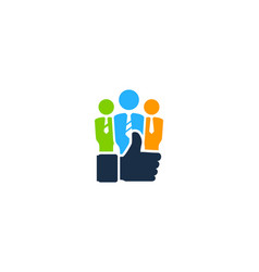 People job logo icon design Royalty Free Vector Image