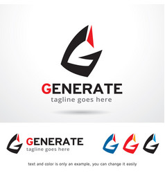 Vintage desert letter g monochrome template Vector Image