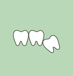 Wisdom tooth - angular or mesial impaction Vector Image