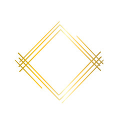 Gold frame beautiful simple golden design vintage Vector Image