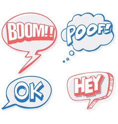 Expression words design for four words Royalty Free Vector