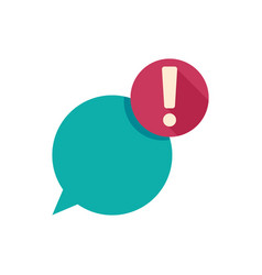 Chat alert icon warning Royalty Free Vector Image
