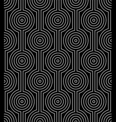 Line art circles seamless pattern Royalty Free Vector Image