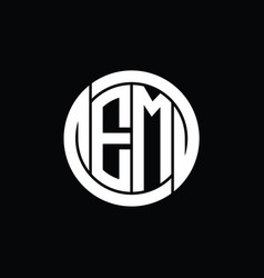 Em logo monogram design template Royalty Free Vector Image