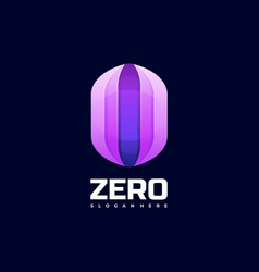 Logo zero gradient colorful style Royalty Free Vector Image