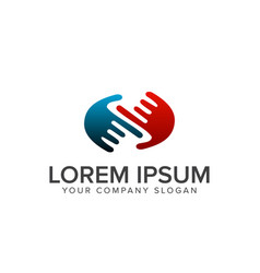 Hands of a couple holding hands design template Vector Image