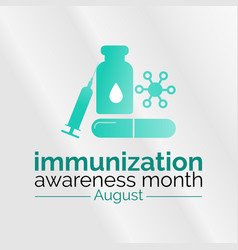 National immunization awareness month Royalty Free Vector