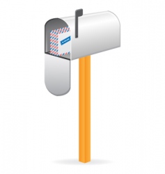 Open red mailbox mail and message Royalty Free Vector Image