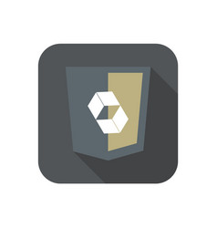 Web development shield sign isolated ampersand Vector Image