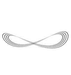Black infinity symbol icon rectangular shape Vector Image