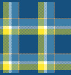 Blue and yellow tartan plaid scottish pattern Vector Image