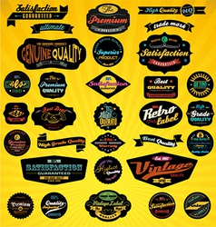 Black label collection Royalty Free Vector Image