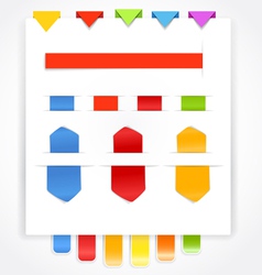 Collection of various note papers with different Vector Image