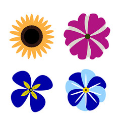Set flowers Royalty Free Vector Image - VectorStock