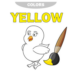 Yellow learn the color education set Royalty Free Vector