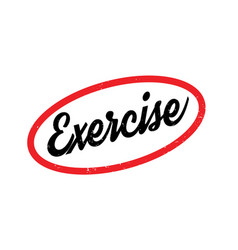 Exercise rubber stamp Royalty Free Vector Image
